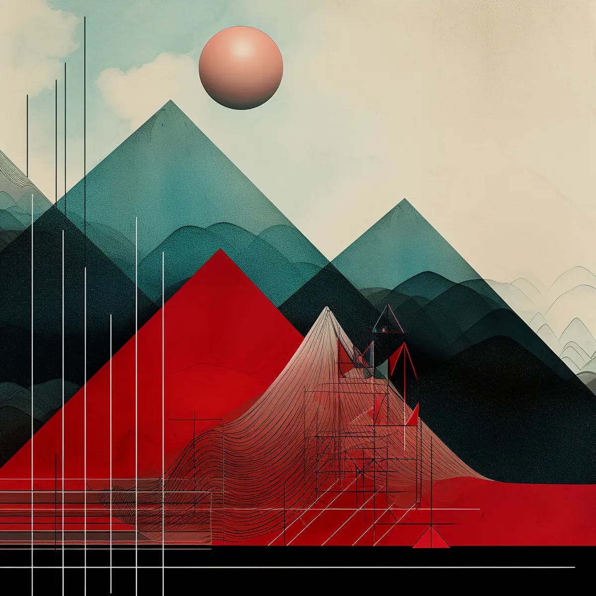 oblique-design-of-mountain by Parker-One - Deca